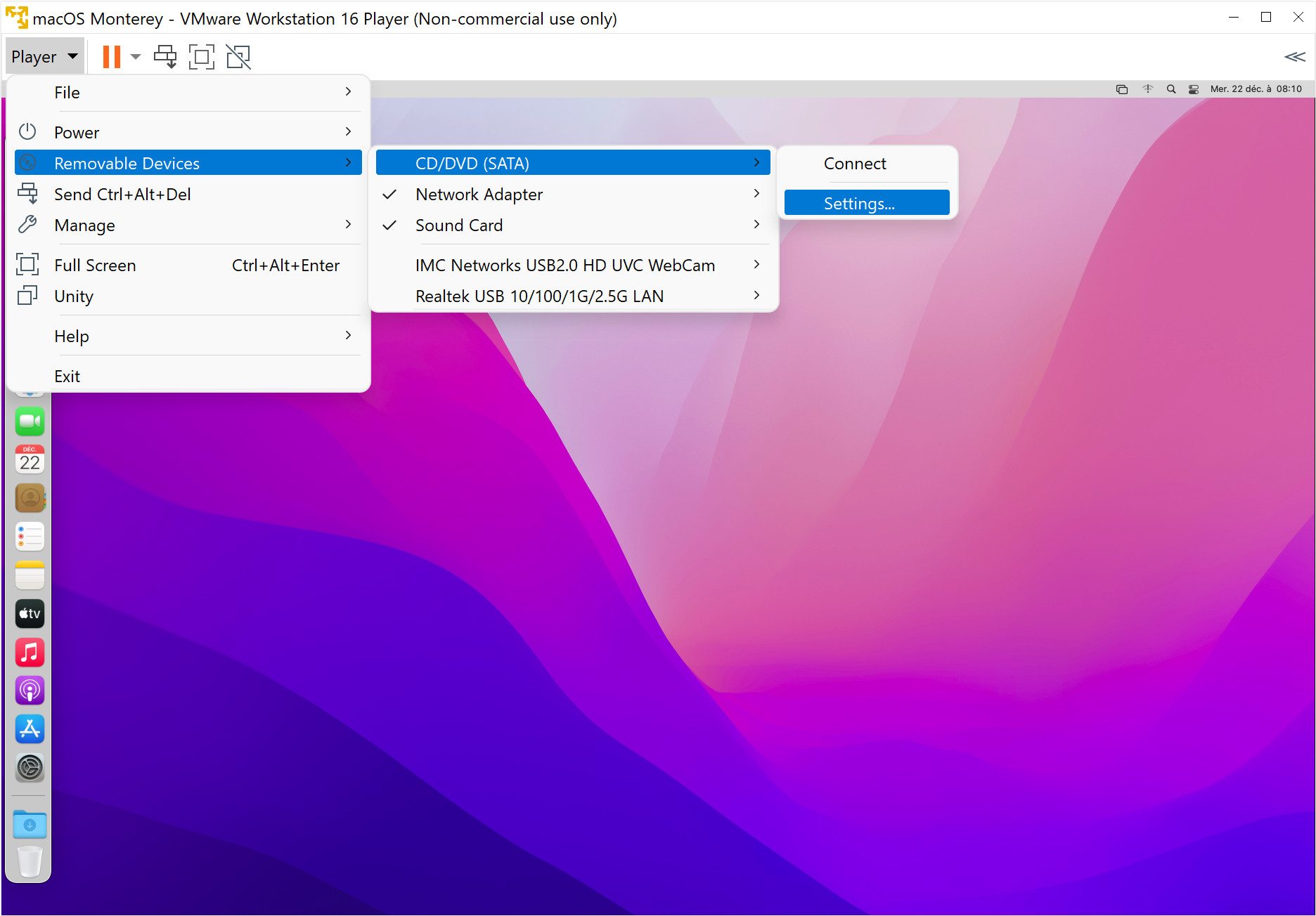 Virtualiser macOS Monterey avec VMware Workstation Player (gratuit) sur ...