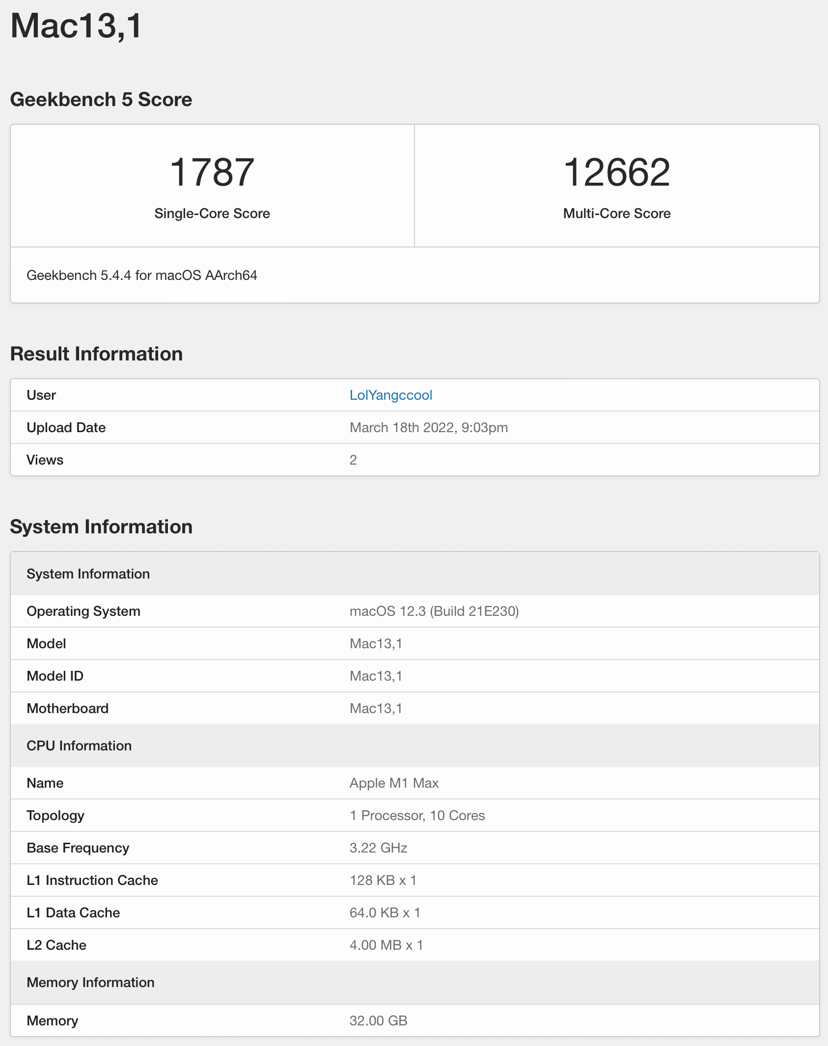 Benchmarks du Mac Studio avec puce Apple M1 Max – Geek on Web