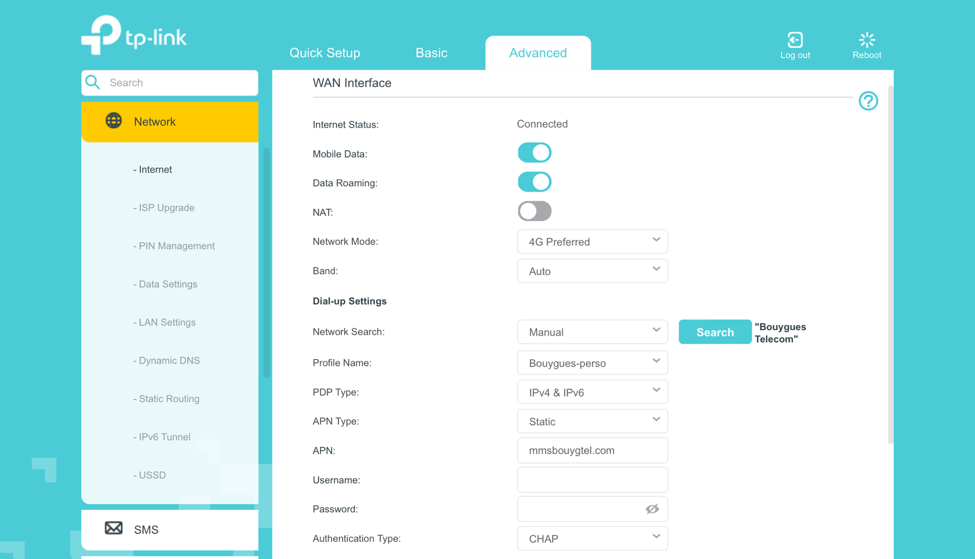 Connecter un routeur 4G TP-Link TL-MR6400 au réseau mobile de Bouygues ...